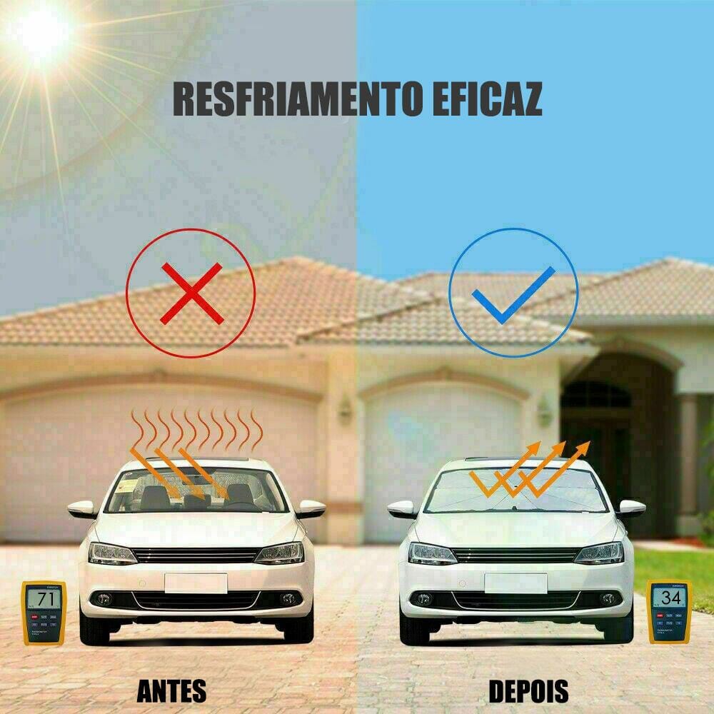 Quebra Sol Automotivo Portátil, com Proteção UV – Descrição Magazine