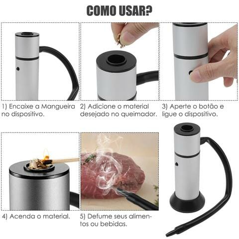 Smokerizze™ Defumador Portátil de Infusão a Frio, Profissional ...