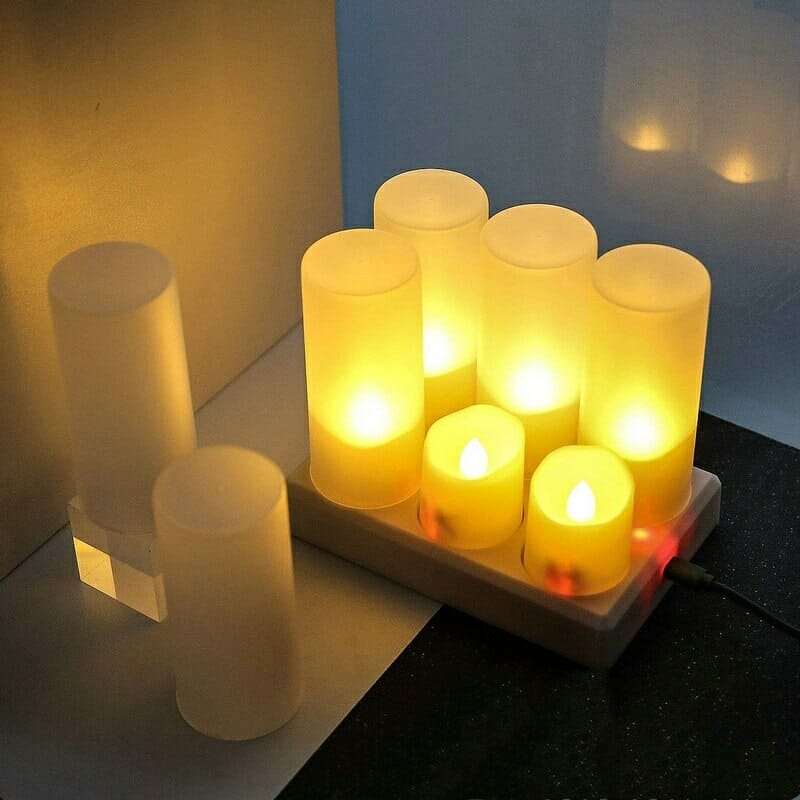 Kit 6 Velas Eletrônicas de LED Artificiais Recarregáveis + Controle ...